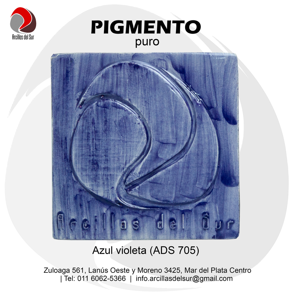 Pigmento puro Azul violeta ADS-705 - Arcillas del Sur