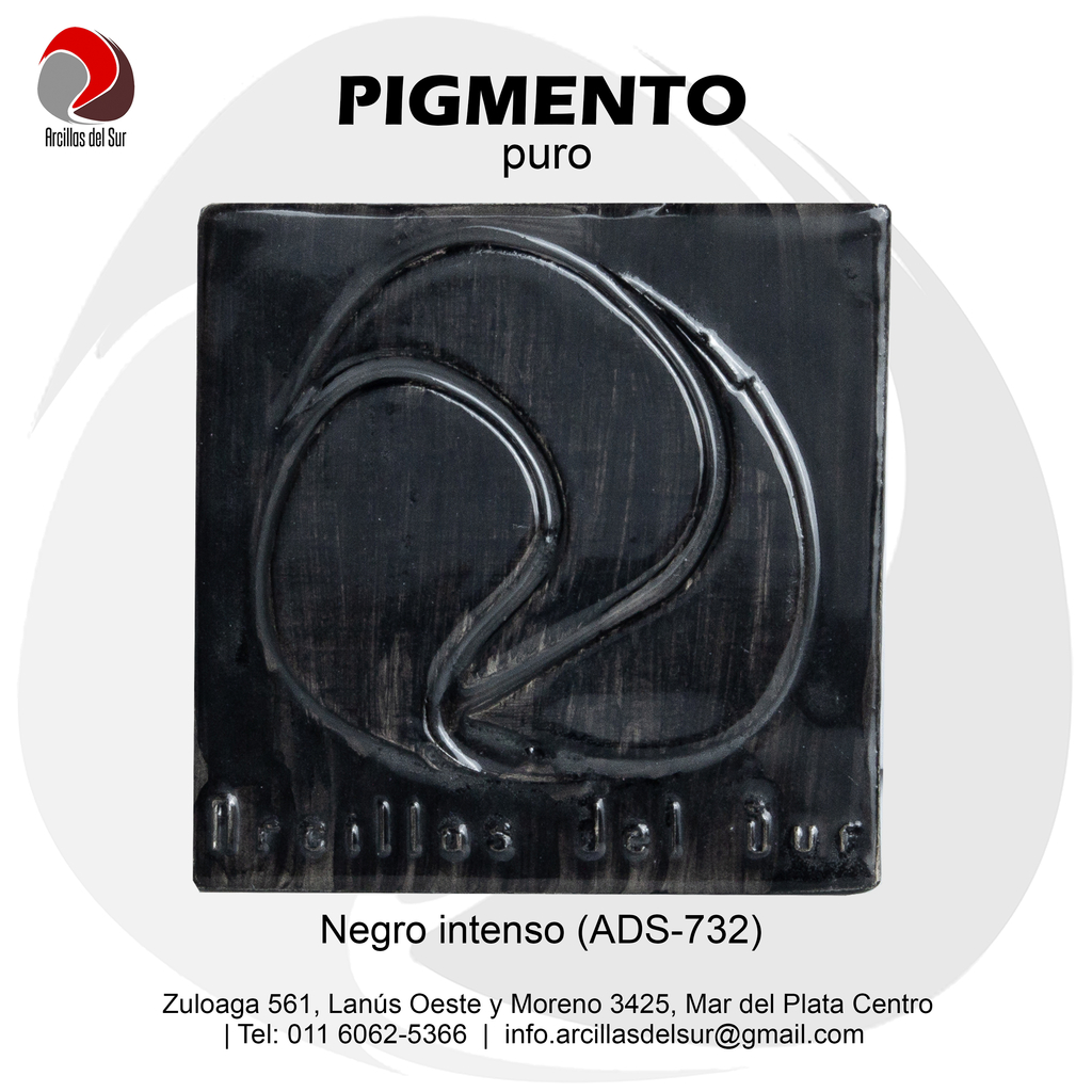 Pigmento puro Negro Intenso ADS-732 - Arcillas del Sur