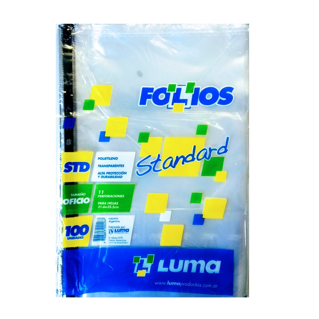 Folio Luma Oficio Liviano Standard x 100 Uds.