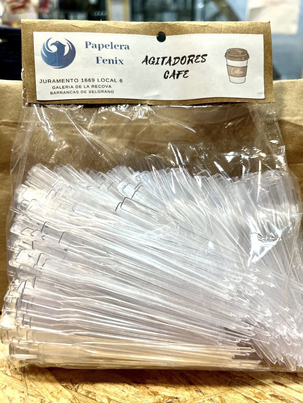 AGITADORES REVOLVEDOR DE CAFE TRANSPARENTE X 1000 UN