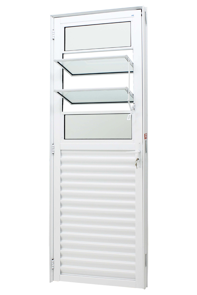 Porta de giro de alumínio c/basculante - PSB - JAP DURALINE FIX