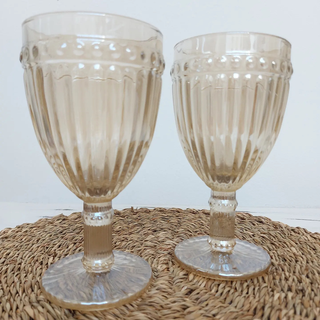 COPA LABRADA DE VIDRIO ESPEJADA MK763 - Maiz Deco