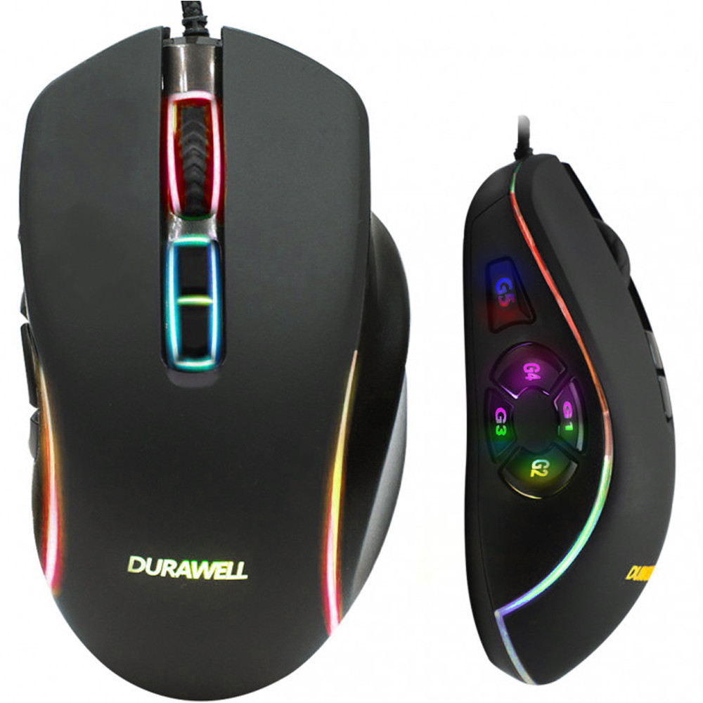 Mouse Gamer com Fio 3200 DPI RGB Durawell DW-270