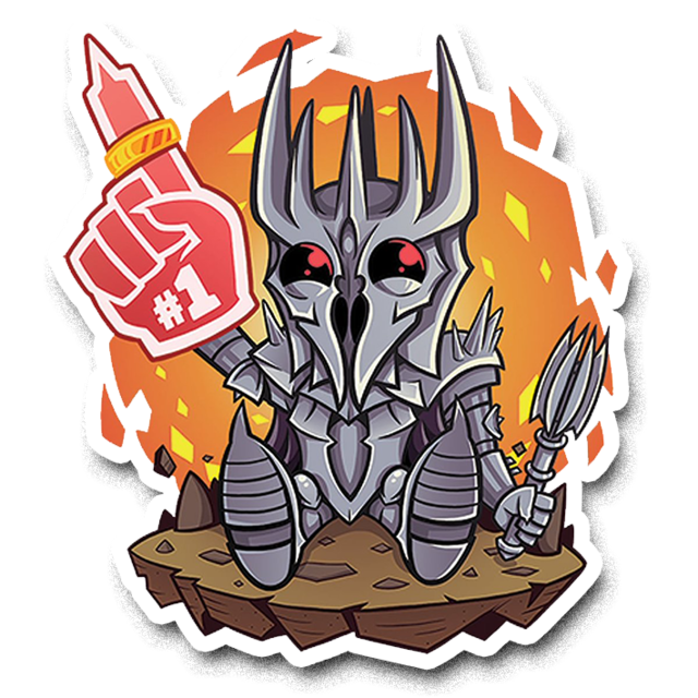 /STICKER_EL_SEÑOR_DE_LOS_ANILLOS: Sauron (chibi)