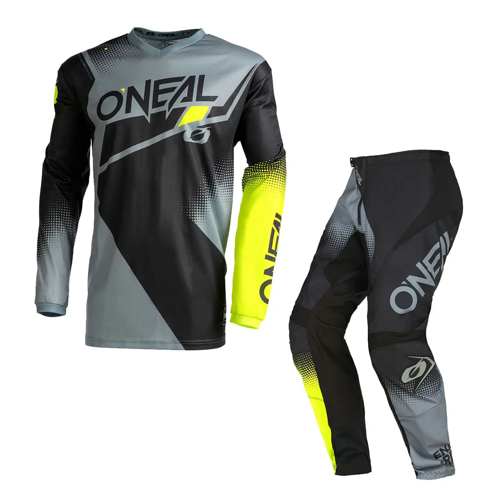 CONJUNTO ENDURO ONEAL RACEWEAR BLACK GRAY NEON YELLOW