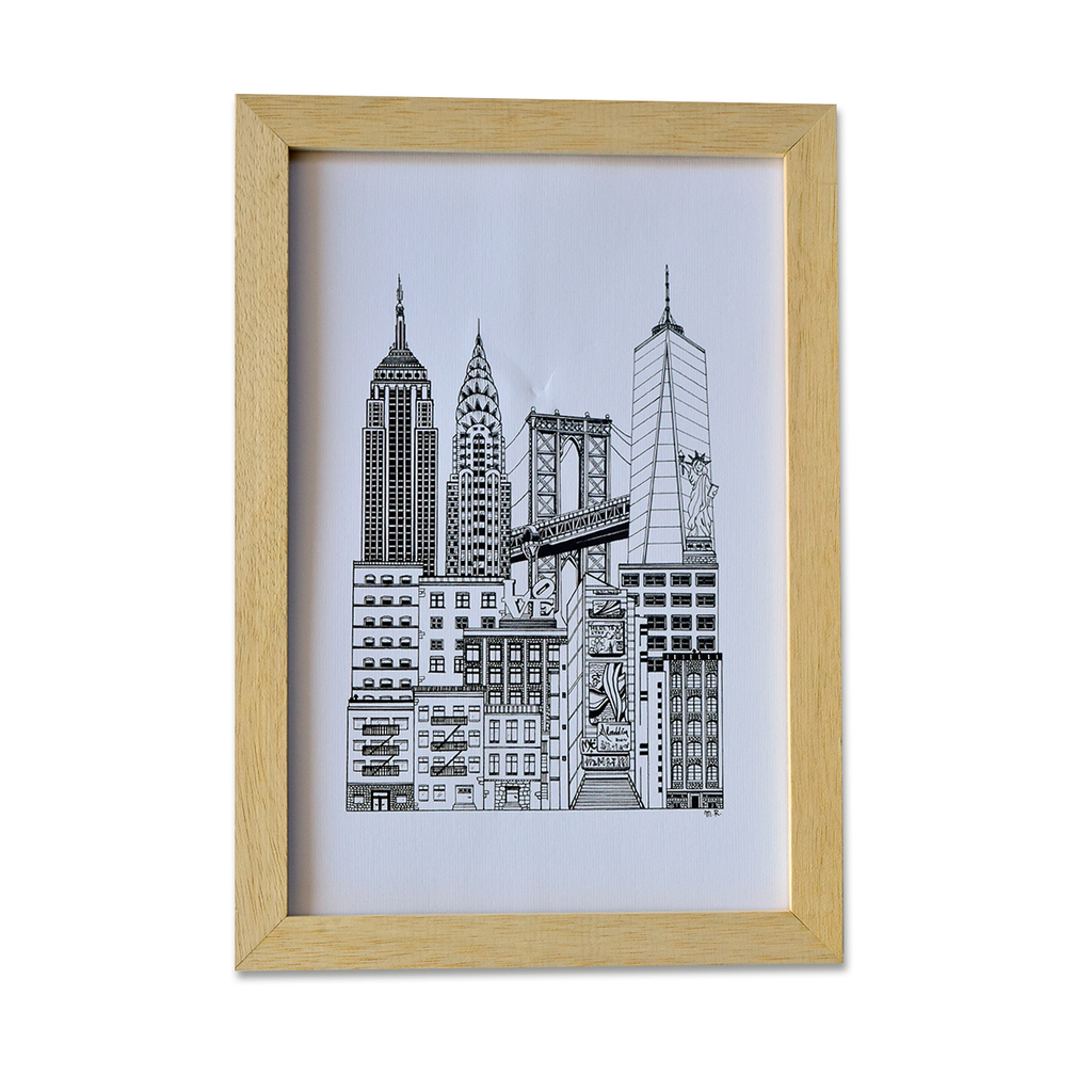 Cuadro con lámina de ciudades - Complementos MinBai