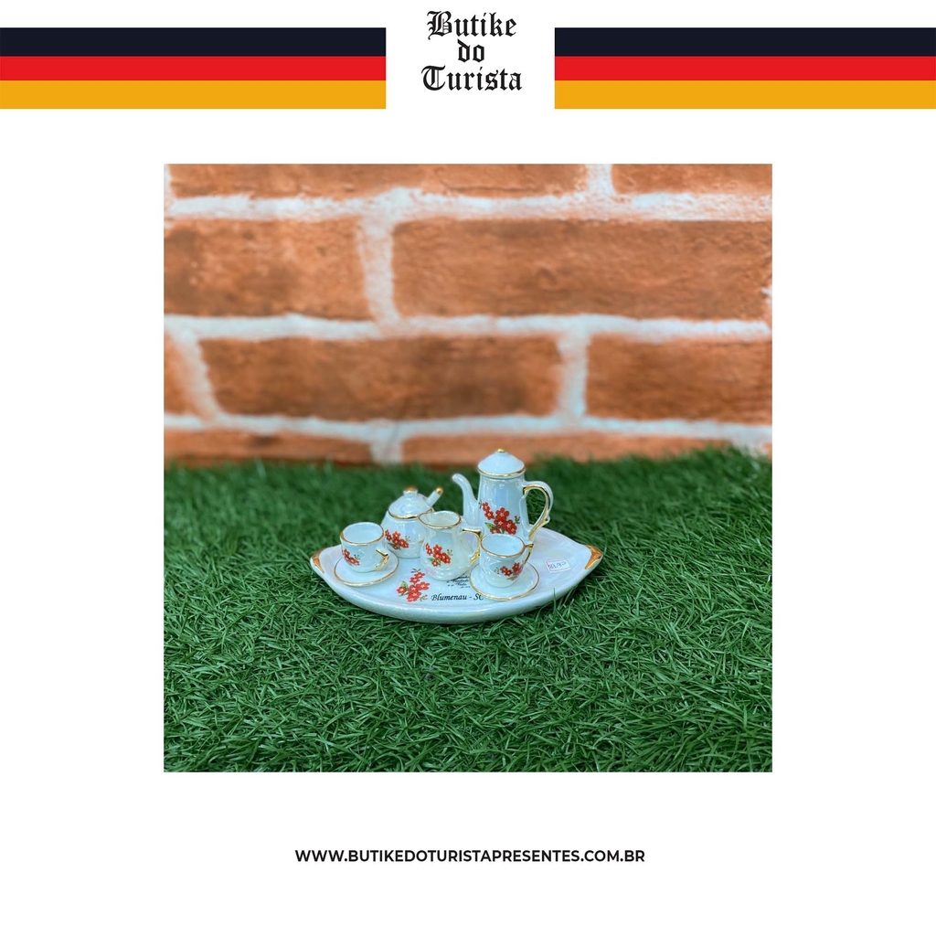 Kit miniatura de chá em Porcelana - Butike do Turista