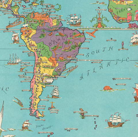 Mapa Pictorico Mercator 1931 - LAS CARTOGRAFAS