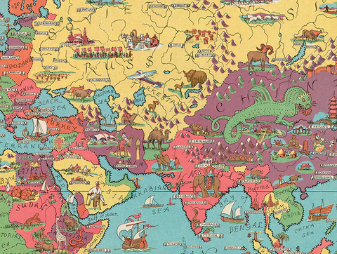 Mapa Pictorico Mercator 1931 - LAS CARTOGRAFAS