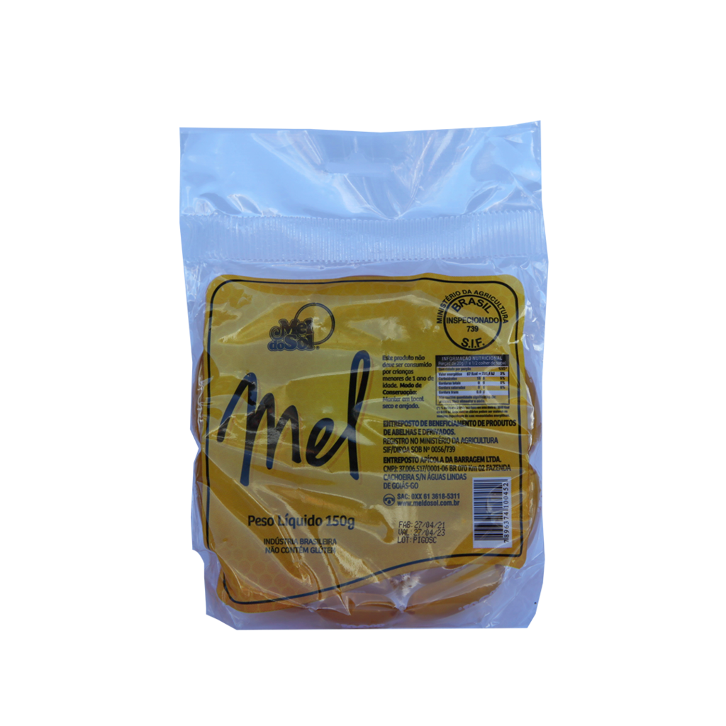 Sachês de Mel Natural Mel Do Sol 150G - Mel do Sol