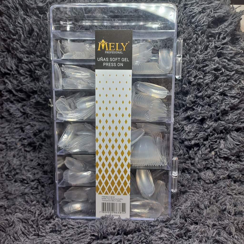 Tips Soft gel Mely x500 - Comprar en BLOOM Mayorista