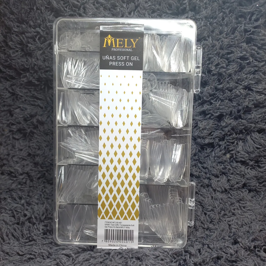 Tips Soft gel Mely x500 - Comprar en BLOOM Mayorista