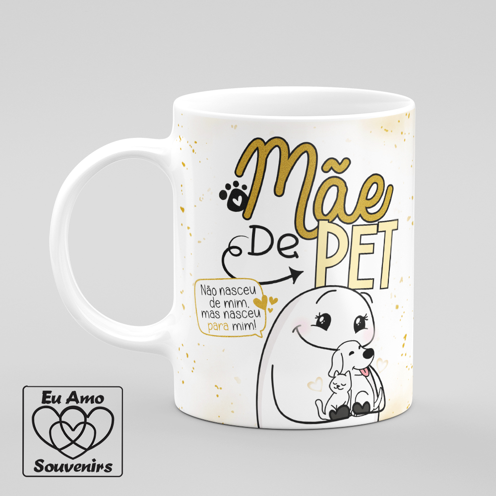 Caneca Flork Mãe de Pet - Comprar em Eu Amo Souvenirs