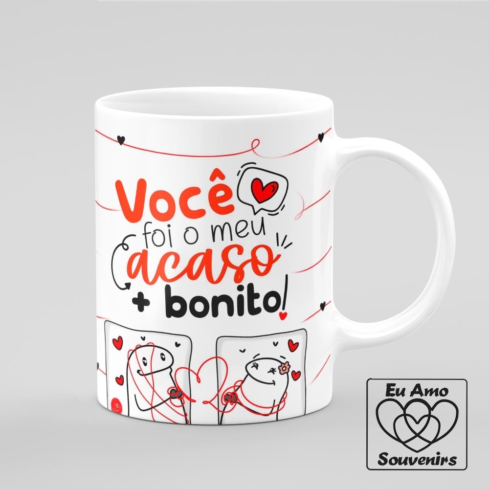 Caneca Flork Você Foi o Meu Acaso Mais Bonito
