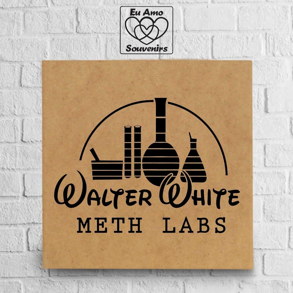 Placa em MDF Breaking Bad Meth Labs - Eu Amo Souvenirs