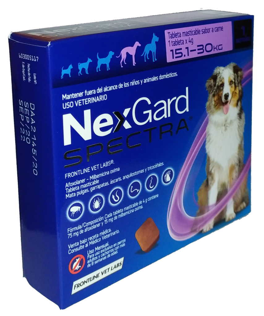 NEXGARD SPECTRA G 15 A 30 KG. LEER DESCRIPCIÓN!!