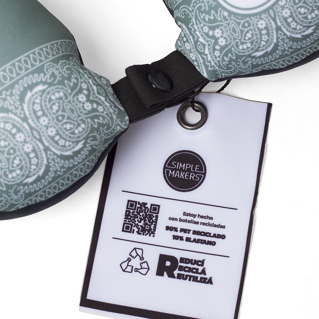CUELLO DE VIAJE PAÑUELO VERDE GREEN