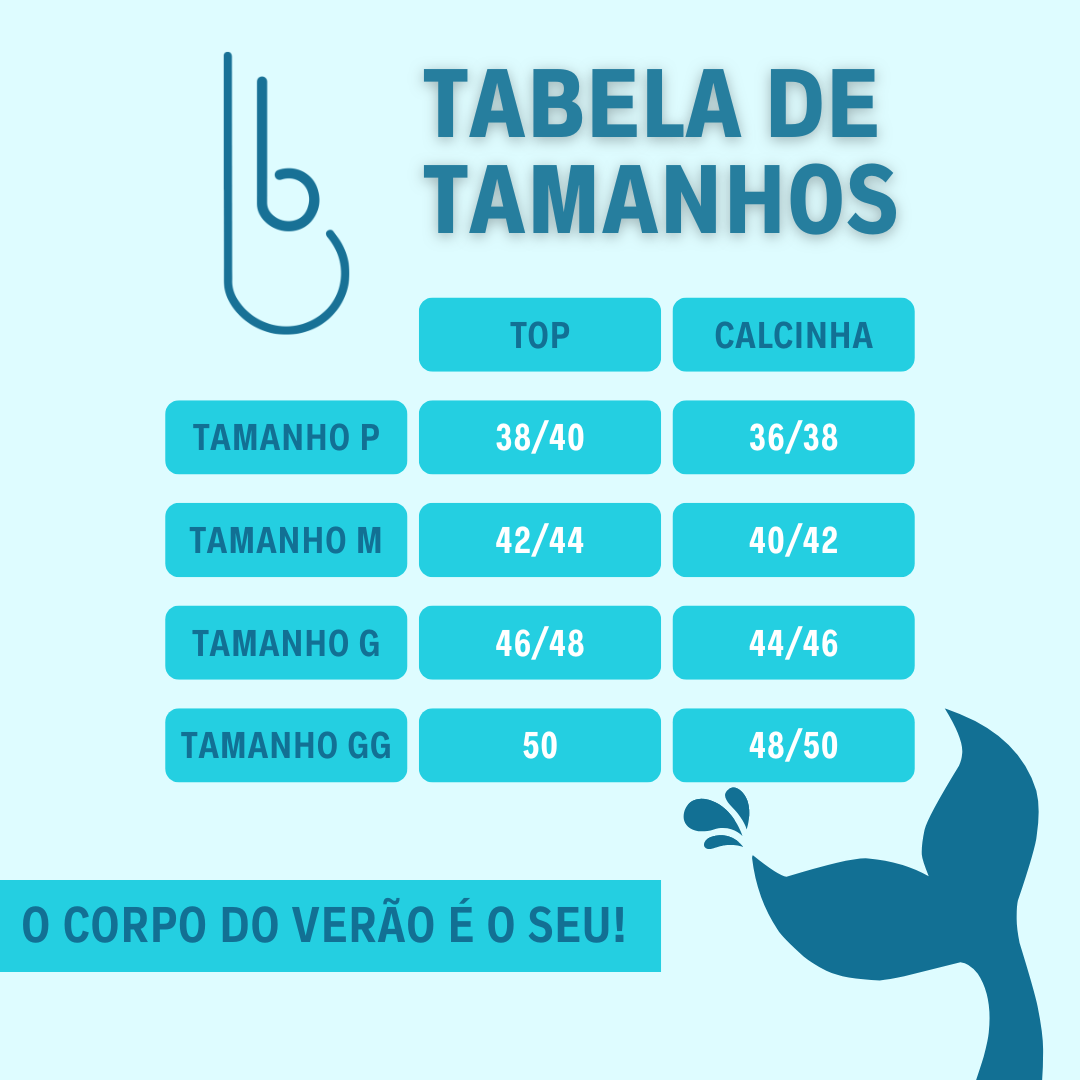 Tabela de Tamanhos e Medidas