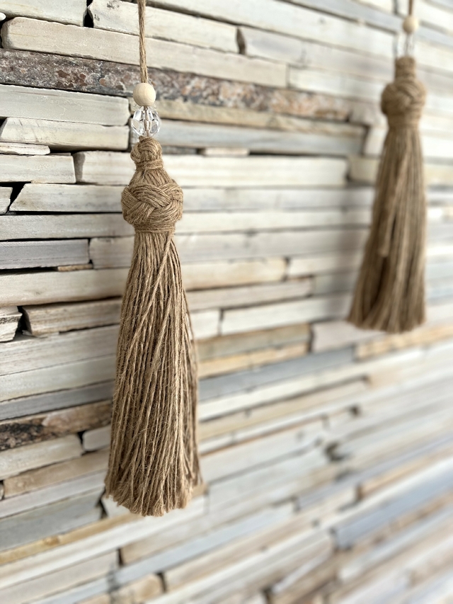 Puertero Yute Madera y Cairel - Tienda Jampos