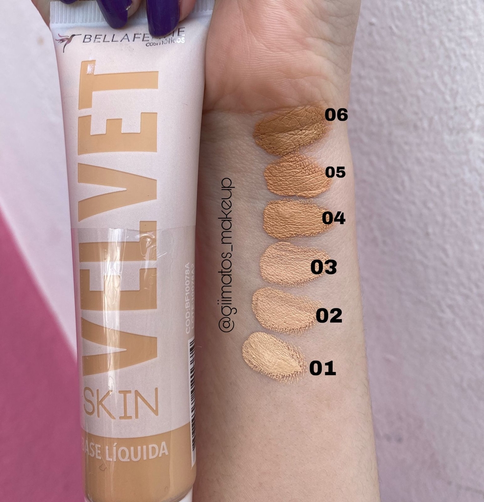 Base líquida velvet skin Bella Femme