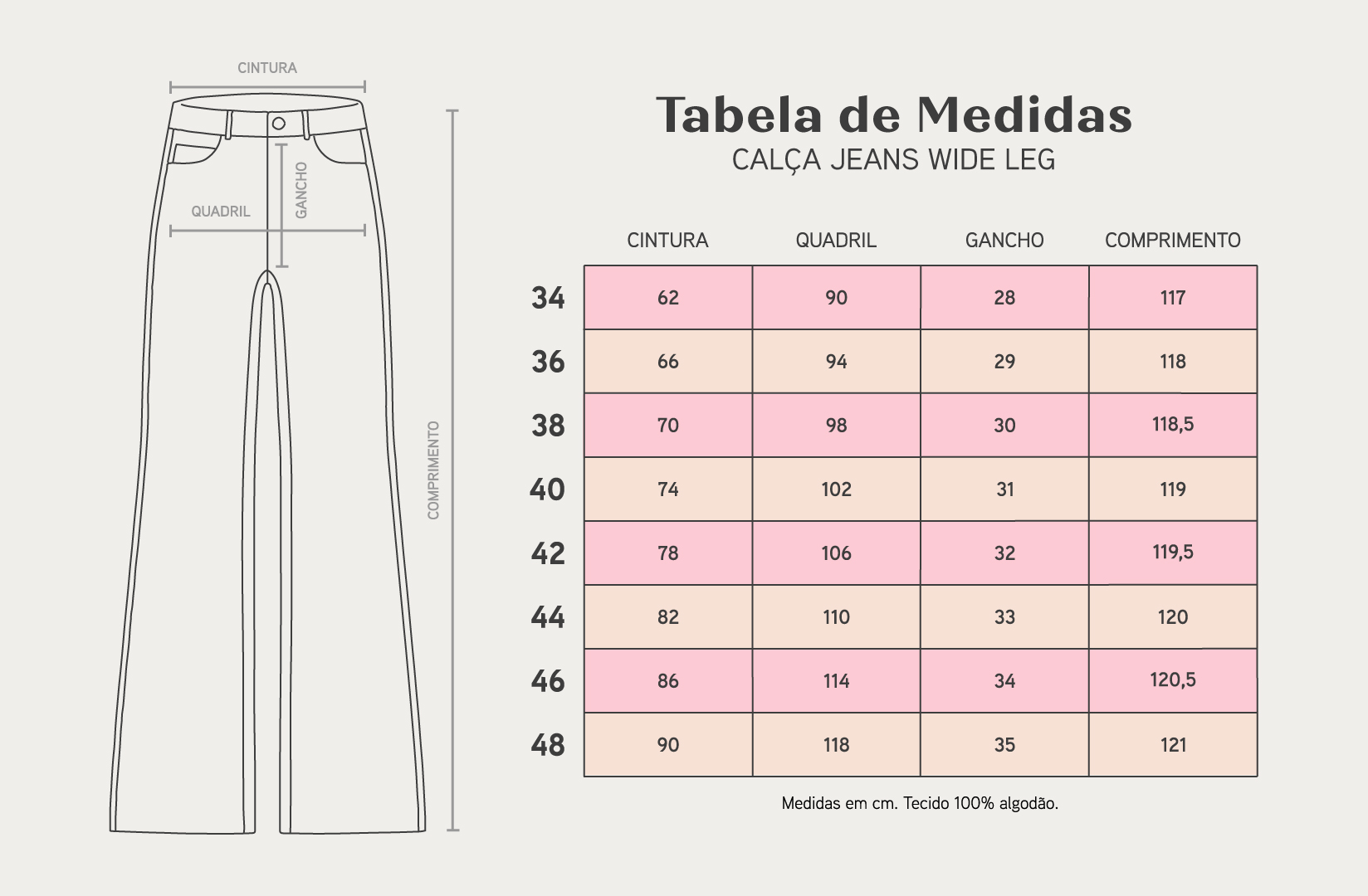 Calça Jeans Wide Leg Azul Marmorizado - Honey Corp