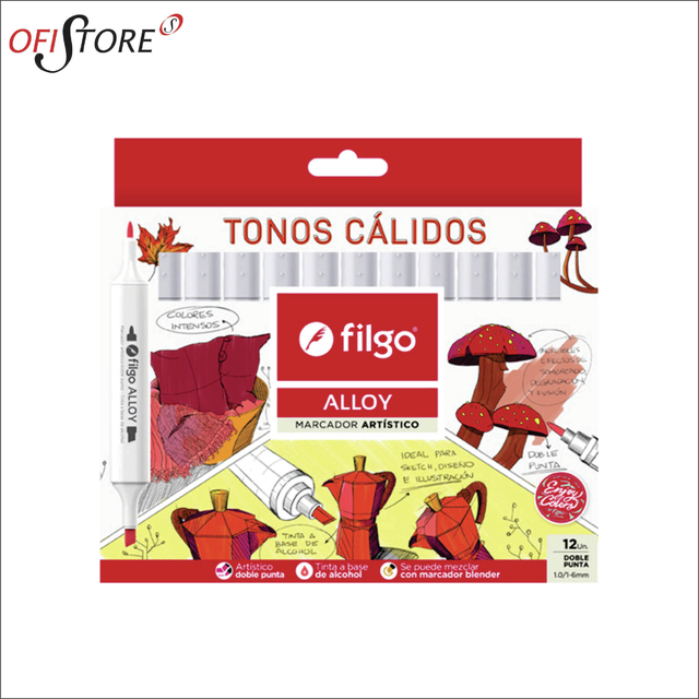 Filgo Marcador Alloy "Calidos" Doble Punta X12 unidades (8357)