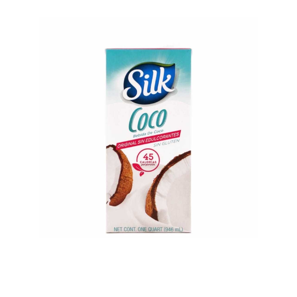 LECHE DE COCO SILK SIN AZUCAR CAJA X946ML