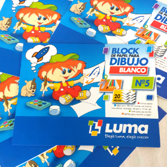 Block Papel De Dibujo N°5 20 Hojas Blanco Tipo El Nene (copia)
