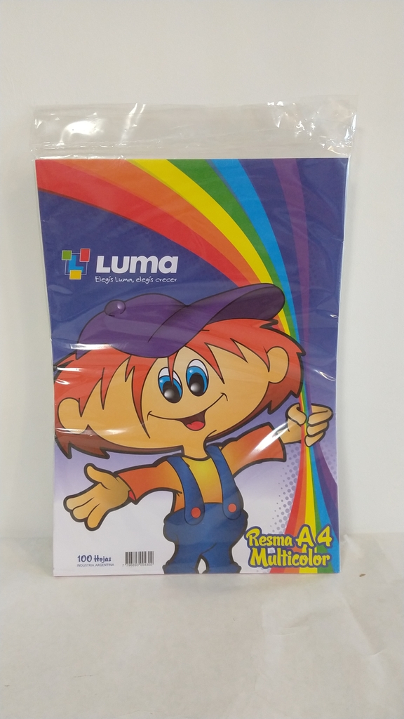 Resma Multicolor A4 75 Gr X 100 Hojas Colores Distintos