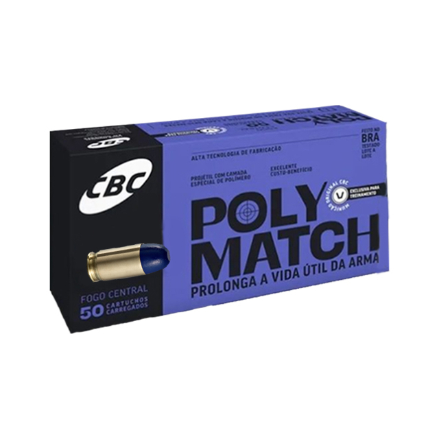 MUNIÇÃO CBC POLYMATCH .380 AUTO LPC 95GR - MTS
