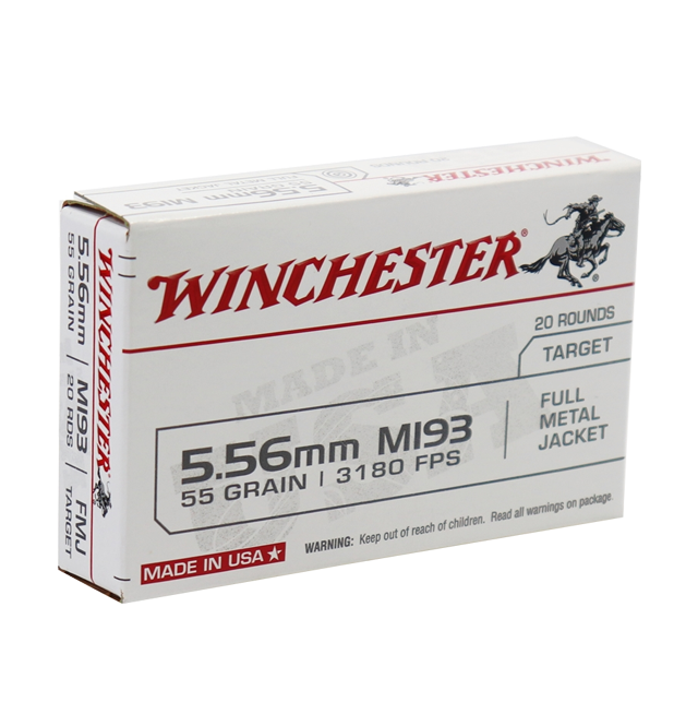 MUNIÇÃO WINCHESTER 5,56 NATO M193 55 GR - MTS