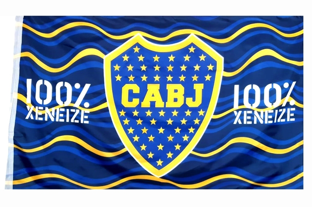 Bandera Boca 150 x 90 cm Diseño 100% Xeneize