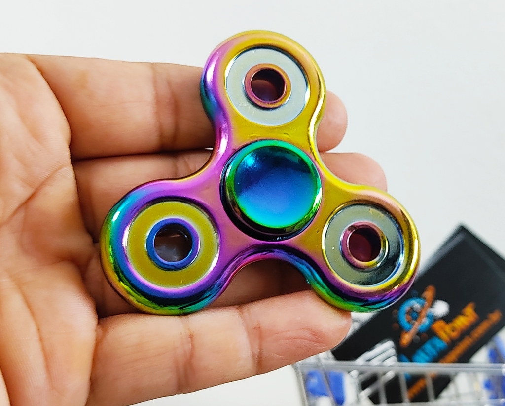 Kit 4 Fidget Hand Spinners Metal Multicoloridos Dos Raros