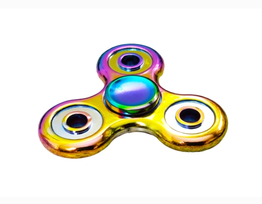 Kit 4 Fidget Hand Spinners Metal Multicoloridos Dos Raros
