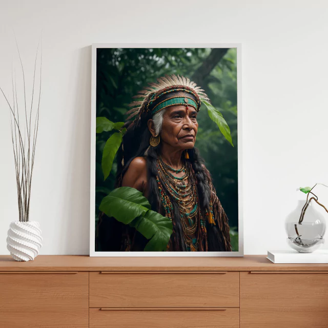 Poster índio amazônico.