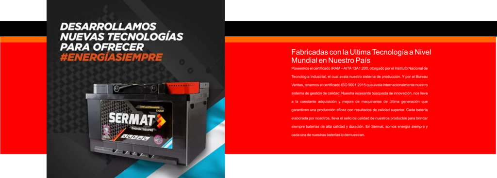 Bateria Sermat | Filtrado por Más Vendidos