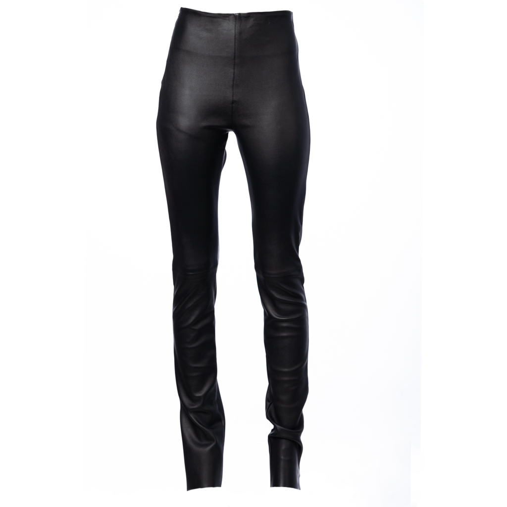 calça legging de couro