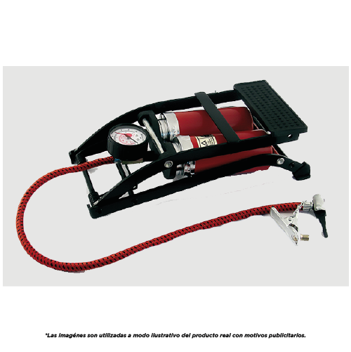 KLD - Inflador de pie con manometro doble piston