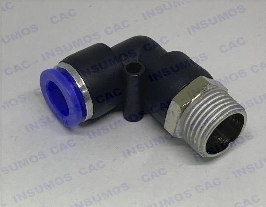 Conector Neumático Codo Rosca 3/8 Mang 6mm 064-065