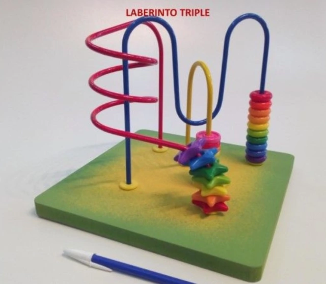 Laberinto Triple Chico - Maderitas Sólo Didácticos