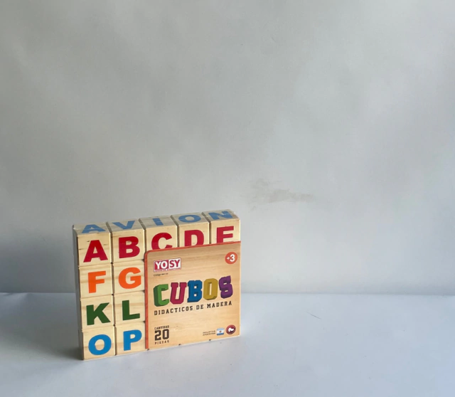 Cubos con Letras x20 - Maderitas Sólo Didácticos