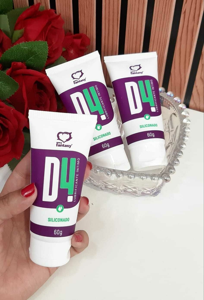 D4 LUBRIFICANTE SILICONADO 60G - Paixão Moda Intima