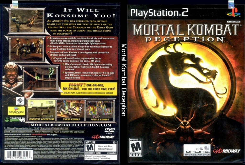 Mortal Kombat Deception - PS2 - Comprar em Mastra Games