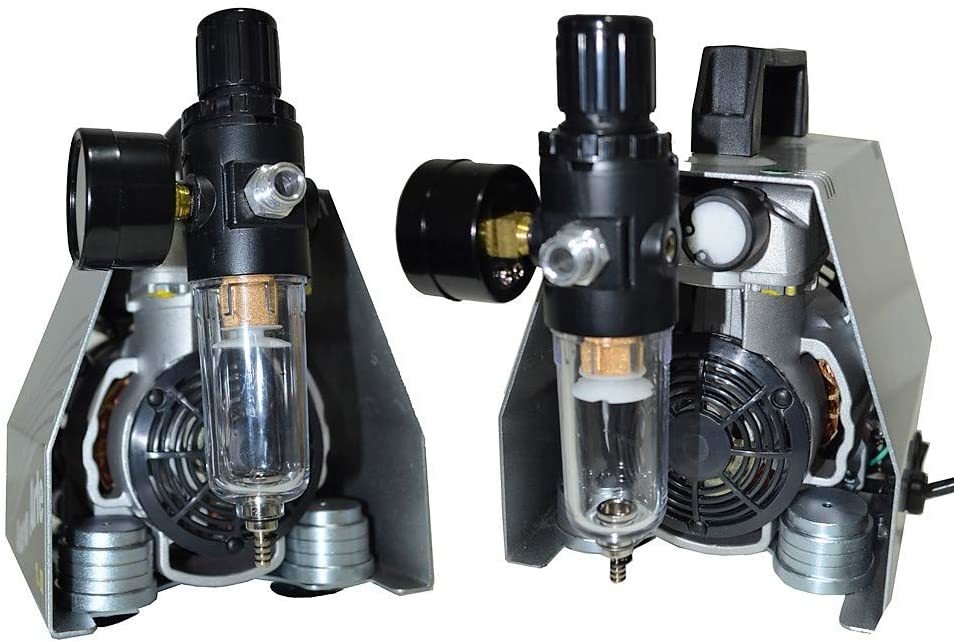 Mini Compressor Aero Arte Sem Óleo Aerografo Pintura Biomec