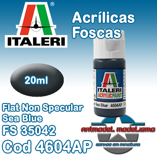 Tinta Acrílica Italeri - 4604AP - Flat Non Specular Sea Blue - FS35042