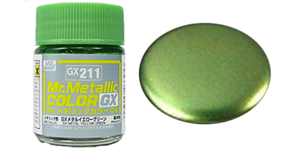 Mr Color Metallic - GX 211 - Metal Yellow Green - MrHobby