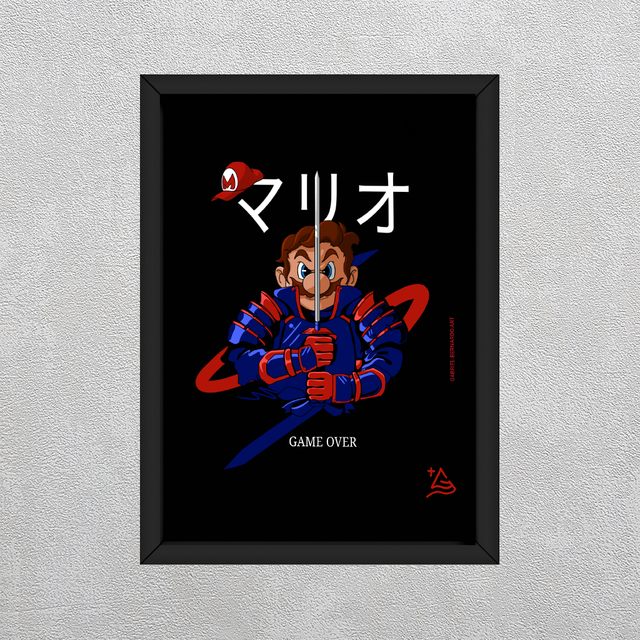 Geek to Geek - Quadro - Super Mário Samurai