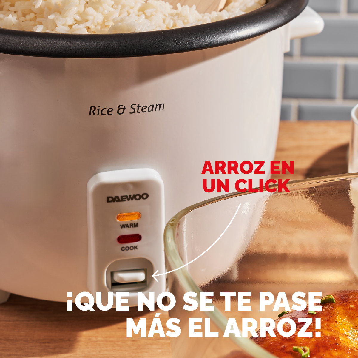 Arrocera y Vaporera Eléctrica 1.8L Daewoo DRC-447