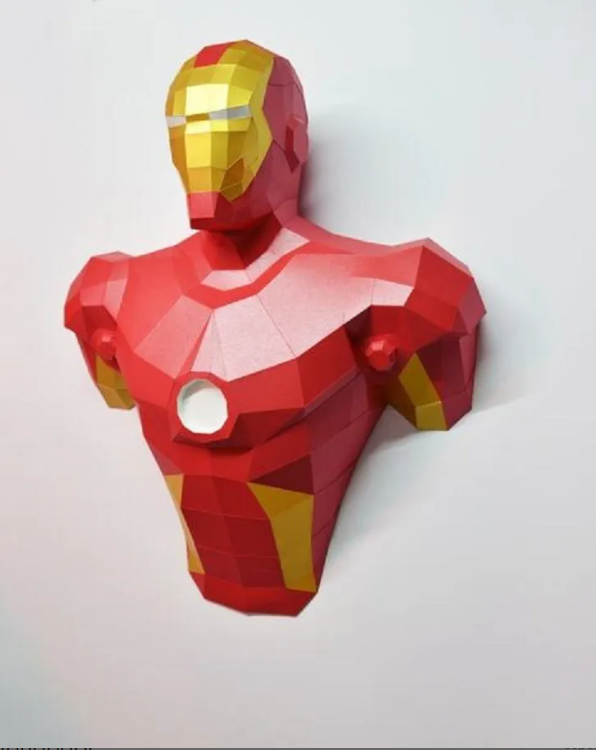 Iron Man De Pared Papercraft Para Armar En Papel