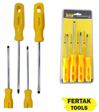 Kit 4 Peças De Jogo De Chave De Fenda / Phillips - Fertak Tools